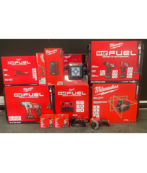 Enter Raffle to Win 12V MILWAUKEE BUNDLE hosted by Powertoolmate prizes