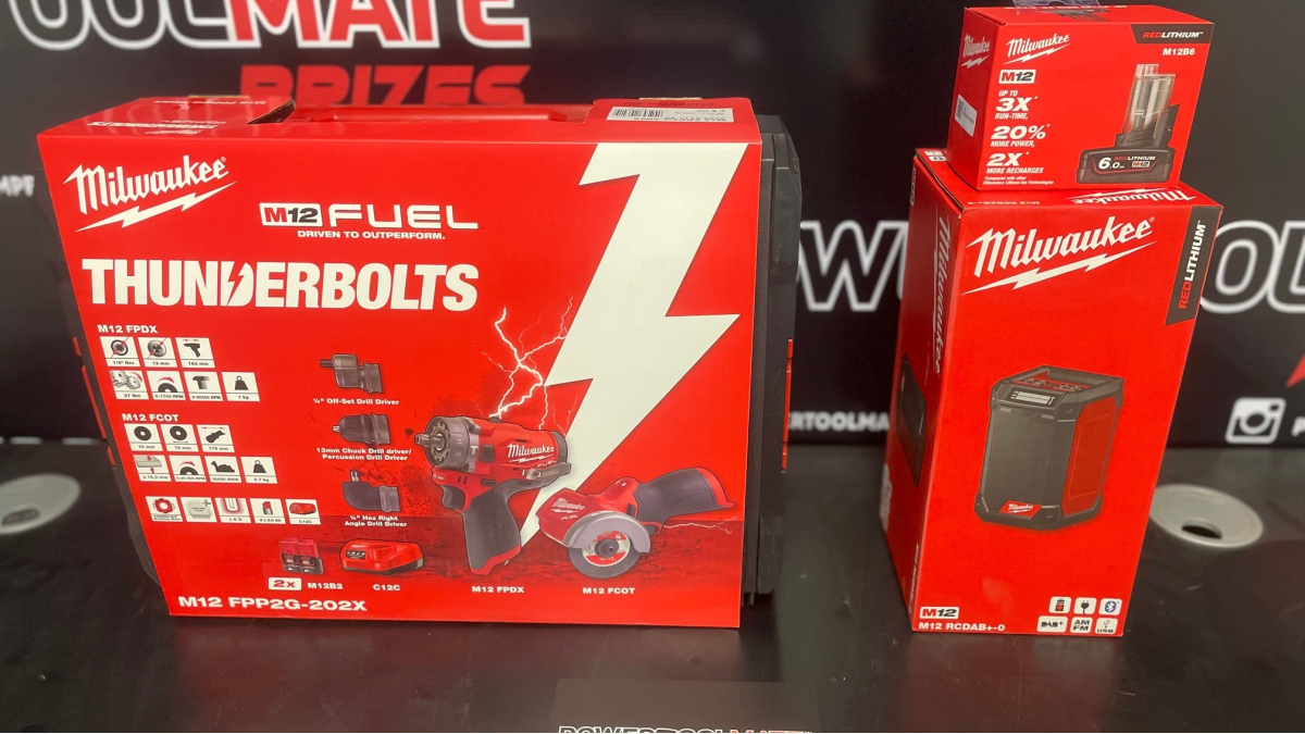 Enter Raffle to Win MILWAUKEE 5 PRIZE COMP hosted by Powertoolmate prizes