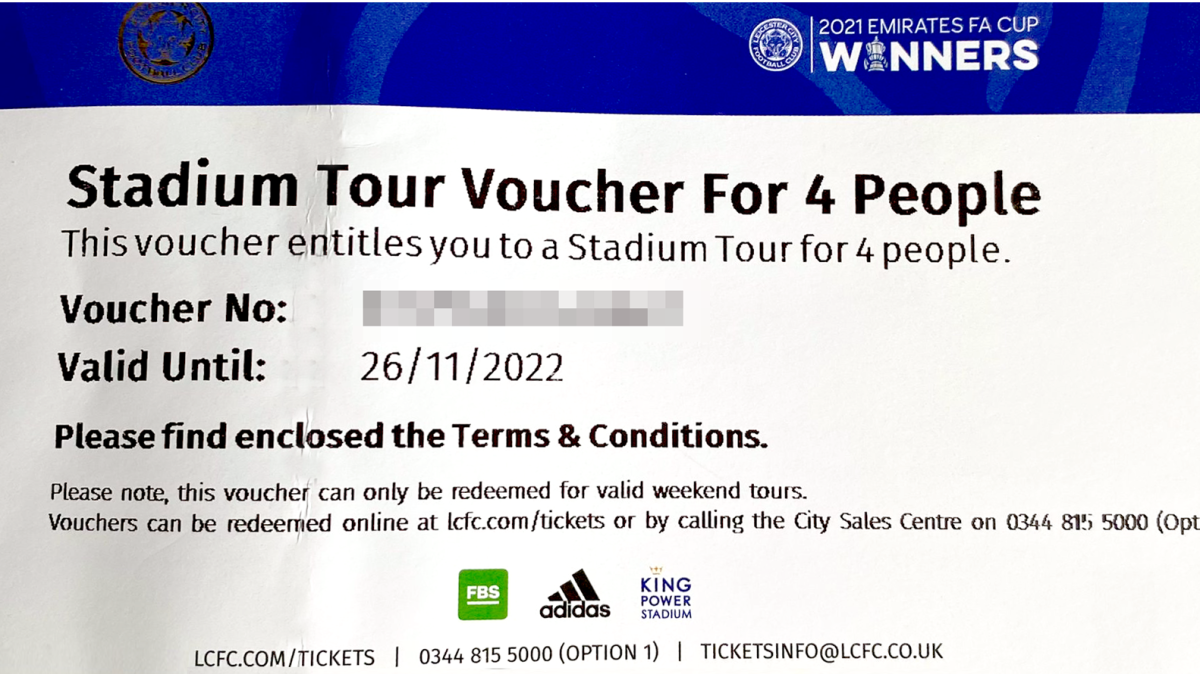 Enter Raffle to Win King Power Stadium Tour hosted by Blaby Stokes PTA