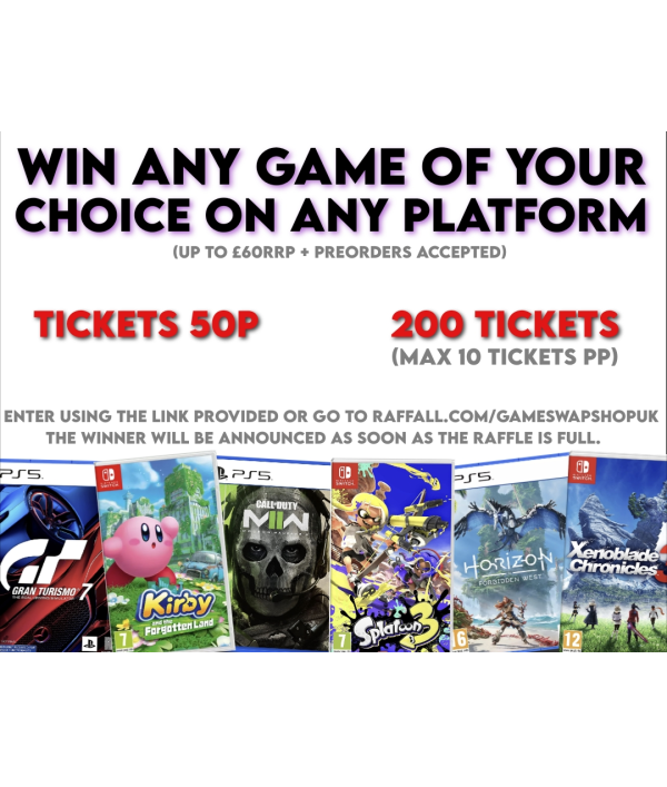 Enter Raffle to Win ANY GAME OF YOUR CHOICE! hosted by Game Swap Shop UK