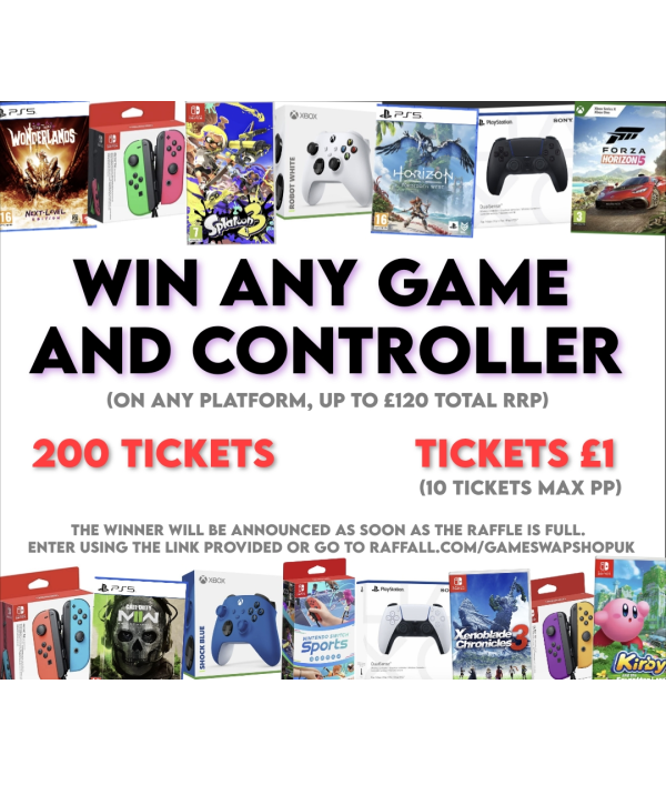 Enter Raffle to Win ANY GAME AND CONROLLER hosted by Game Swap Shop UK