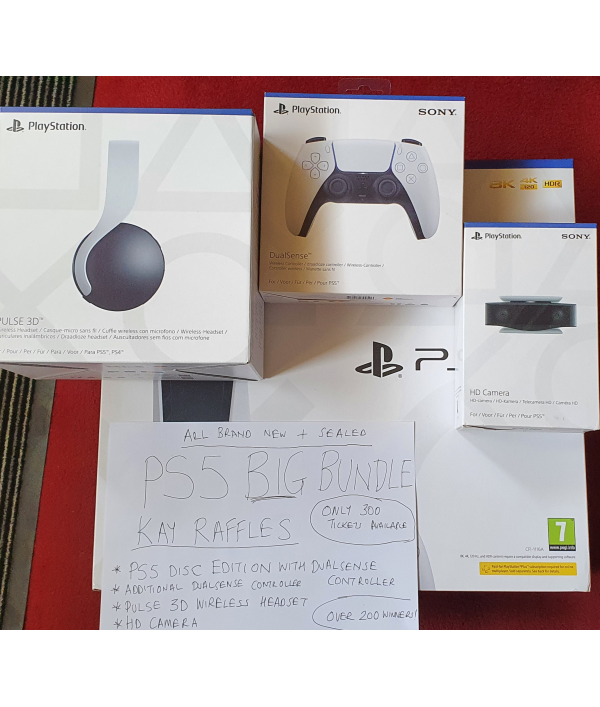 Enter Raffle to Win PS5 BIG BUNDLE FOR £4! hosted by Kay Raffles