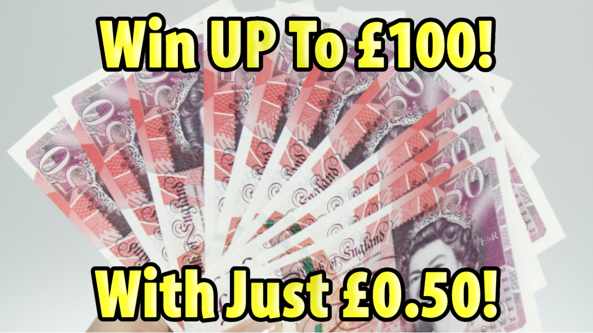 Enter Raffle to Win Win Up to £100 With 50P hosted by Jerd raffles