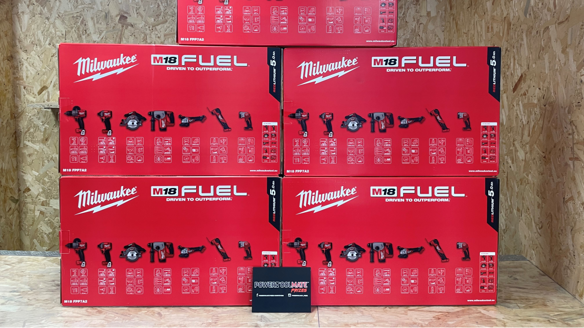 Enter Raffle to Win MILWAUKEE 7 PIECE KIT X5 hosted by Powertoolmate prizes