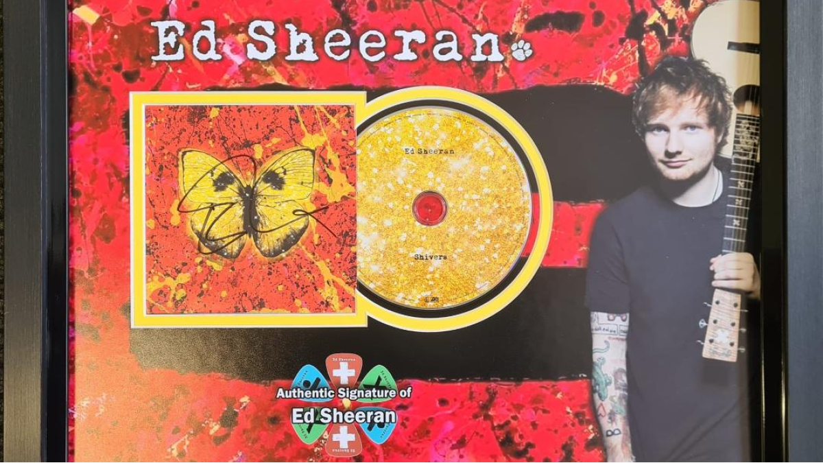 Enter Raffle to Win Ed Sheeran Signed Display hosted by Gary Grant