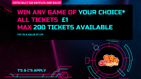Enter Raffle to Win Win any game you choose hosted by Officially GD Raffles
