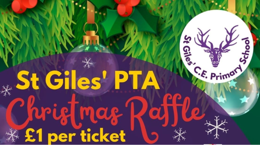 Enter Raffle to Win Christmas Raffle 2023 hosted by St Giles PTA