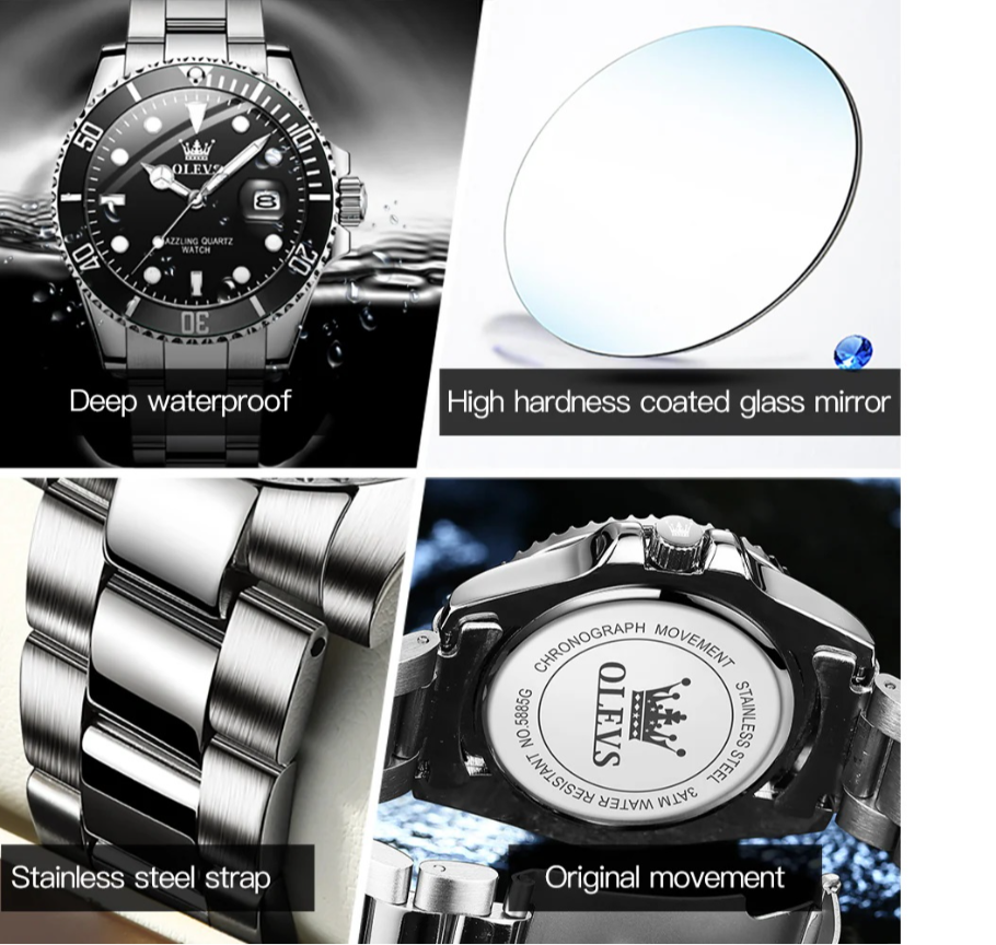 Enter Raffle to Win Mens OLEVS submariner Quartz watch hosted by amanda ...