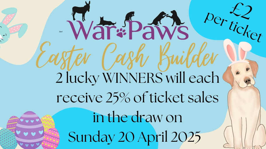 Enter Raffle to Win 25% of ticket sales for Easter hosted by War Paws