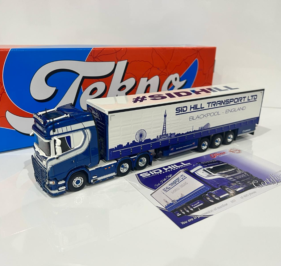 Enter Raffle to Win SID HILL SCANIA 1:50 SCALE TEKNO hosted by Trucker Tim