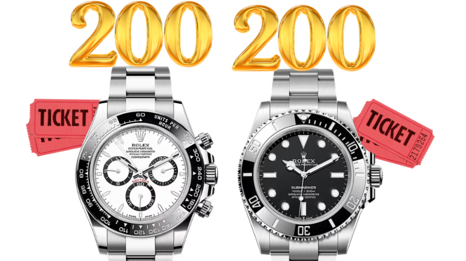 Enter Raffle to Win Rolex Daytona & Submariner Tickets worth £2,000 ...