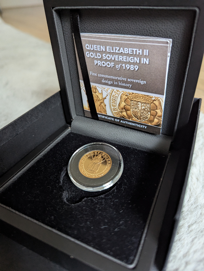 Enter Raffle to Win a VERY RARE GOLD 1989 SOVEREIGN BOXED WITH COA ...