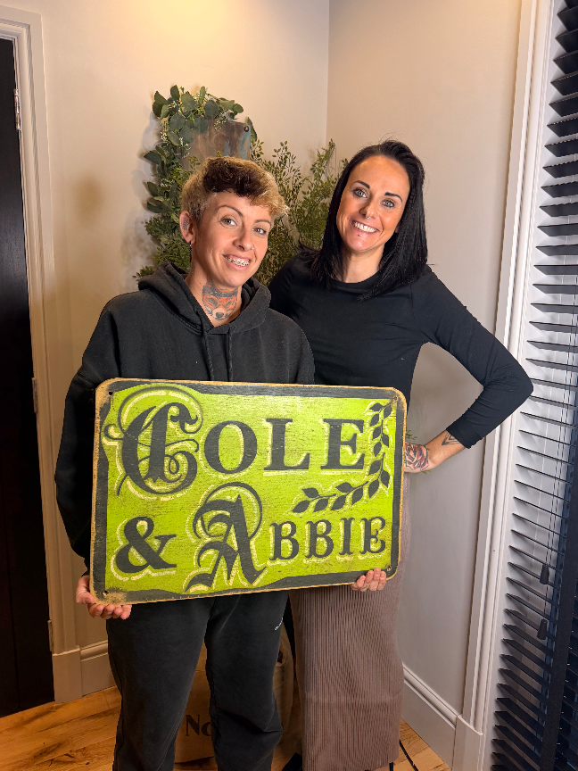 Enter Raffle to Win Vintage Cole & Abbie sign hosted by Cole and Abbie