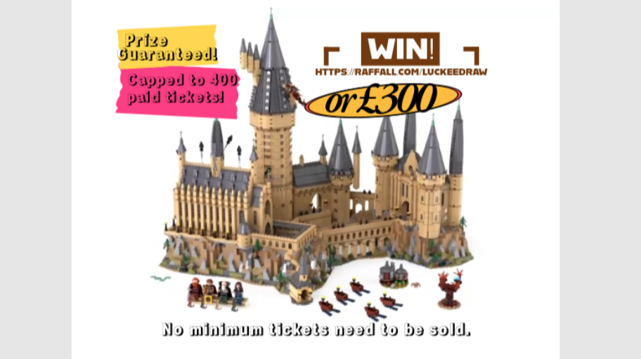 Enter Raffle to Win NEW LEGO HOGWARTS CASTLE #71043 OR £300 hosted by ...