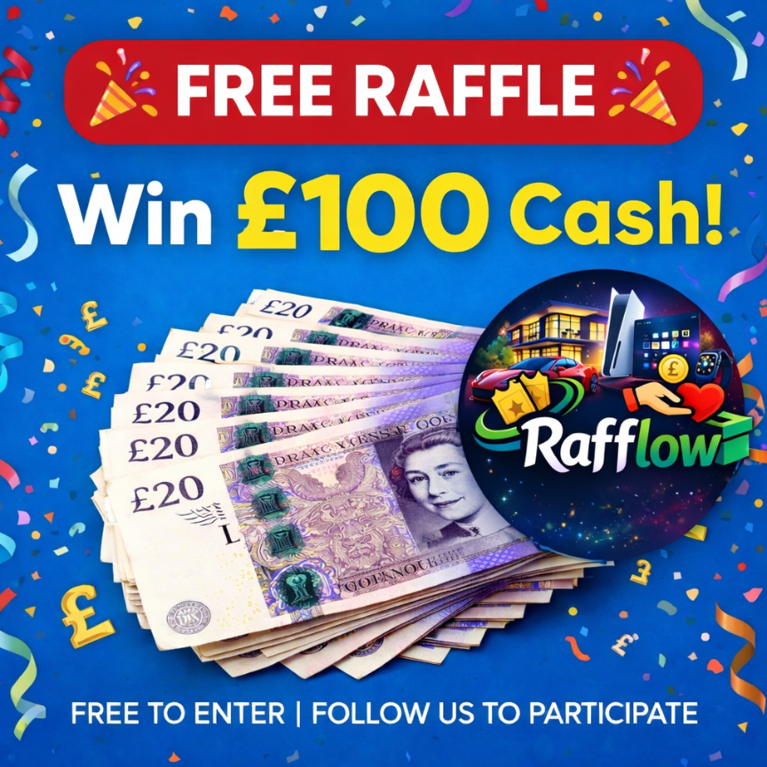 Enter Raffle to Win £100 Cash hosted by Rafflow